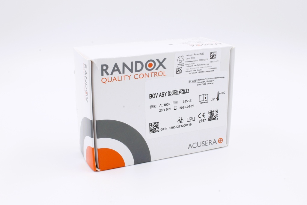 Control Ensayado Química Clínica Nivel 3 Randox (UK). | Labcare de Colombia S.A.S